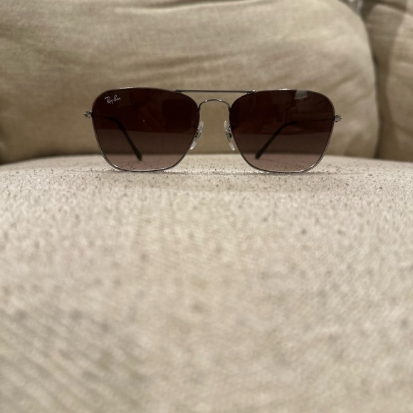 Ray-Ban | Accessories | Rayban Silver Frame With Brown Lenses ...